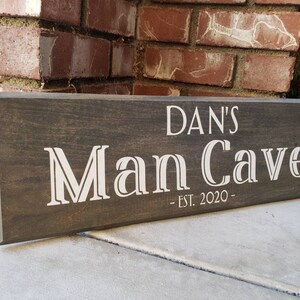 Man Cave Wood Sign/outdoor Wood Sign/ Personalized Man Cave Sign ...
