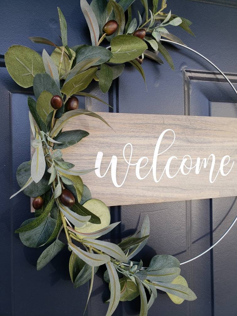 Front door Wreath/ Front Modern Wreath/ Door Hanger/ Ring | Etsy