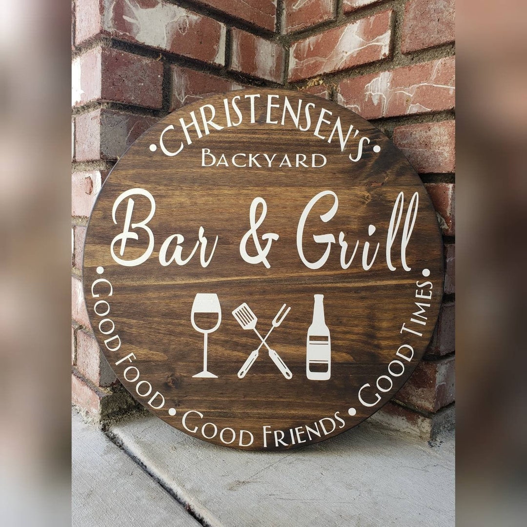 Family Name Round Wood Custom Sign/ Birthday Gift/porch Wood Sign ...