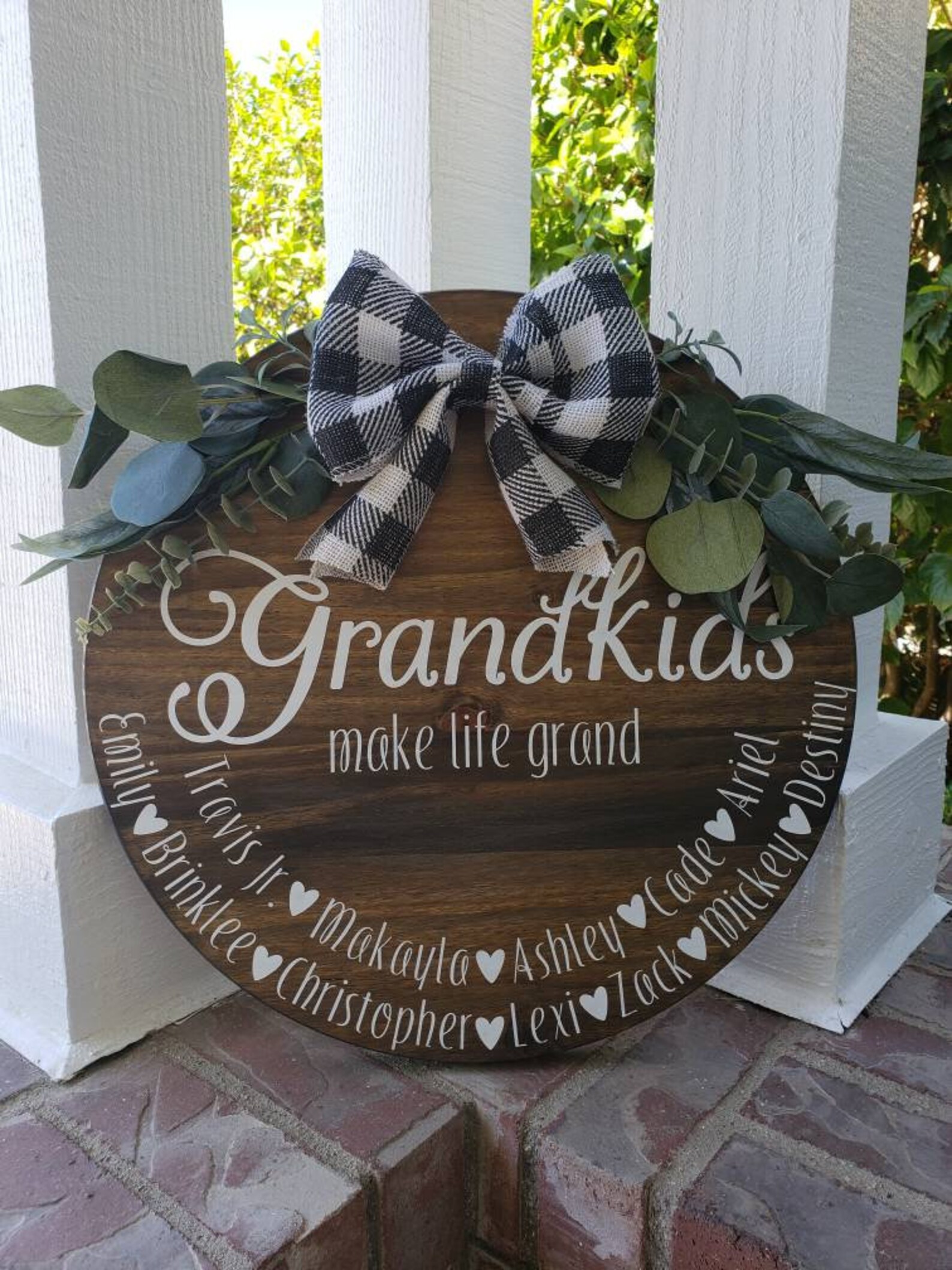 Grandparents Wood Sign/gift for Grandparents/round Wood Sign - Etsy