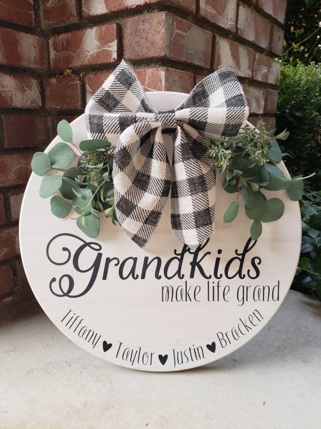 Grandparents Wood Sign/gift for Grandparents/round Wood Sign With ...