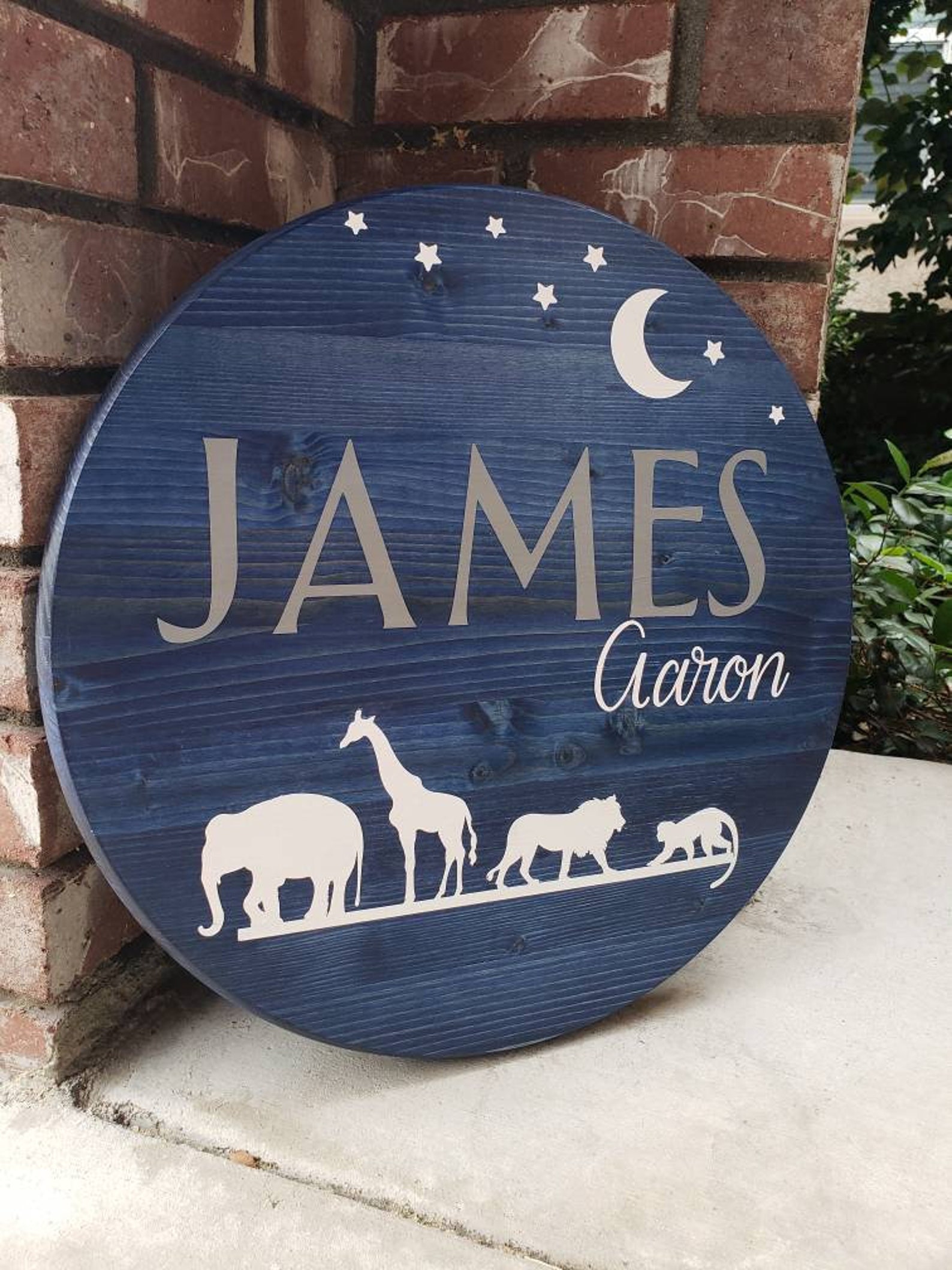 Wood Custom Name Sign/jungle Theme Nursery Wood Sign/safari | Etsy