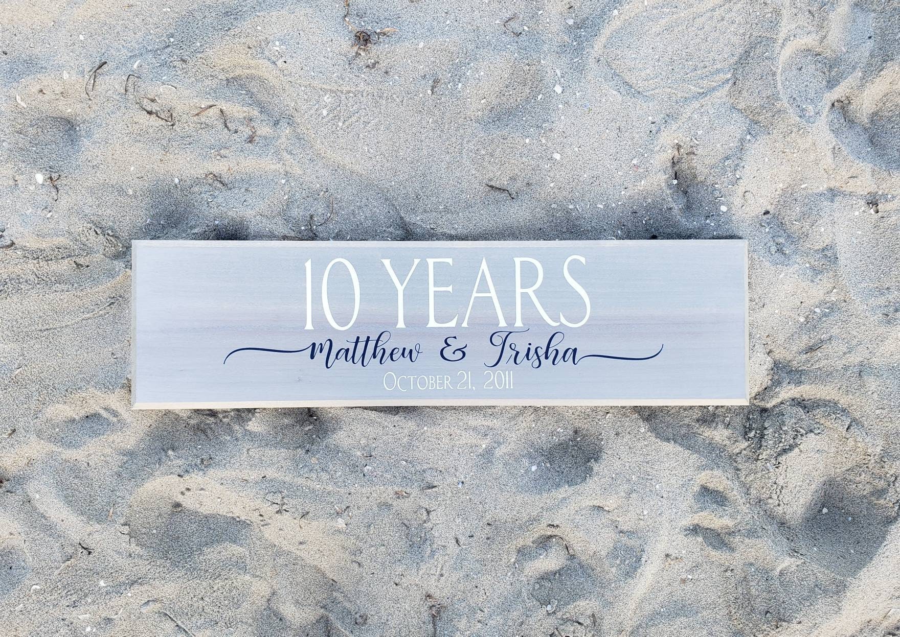 Anniversary Wood Sign/10 Year Anniversary Sign/anniversary - Etsy