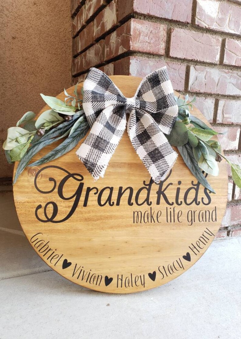 Grandparents Wood Sign/gift for Grandparents/round Wood Sign - Etsy