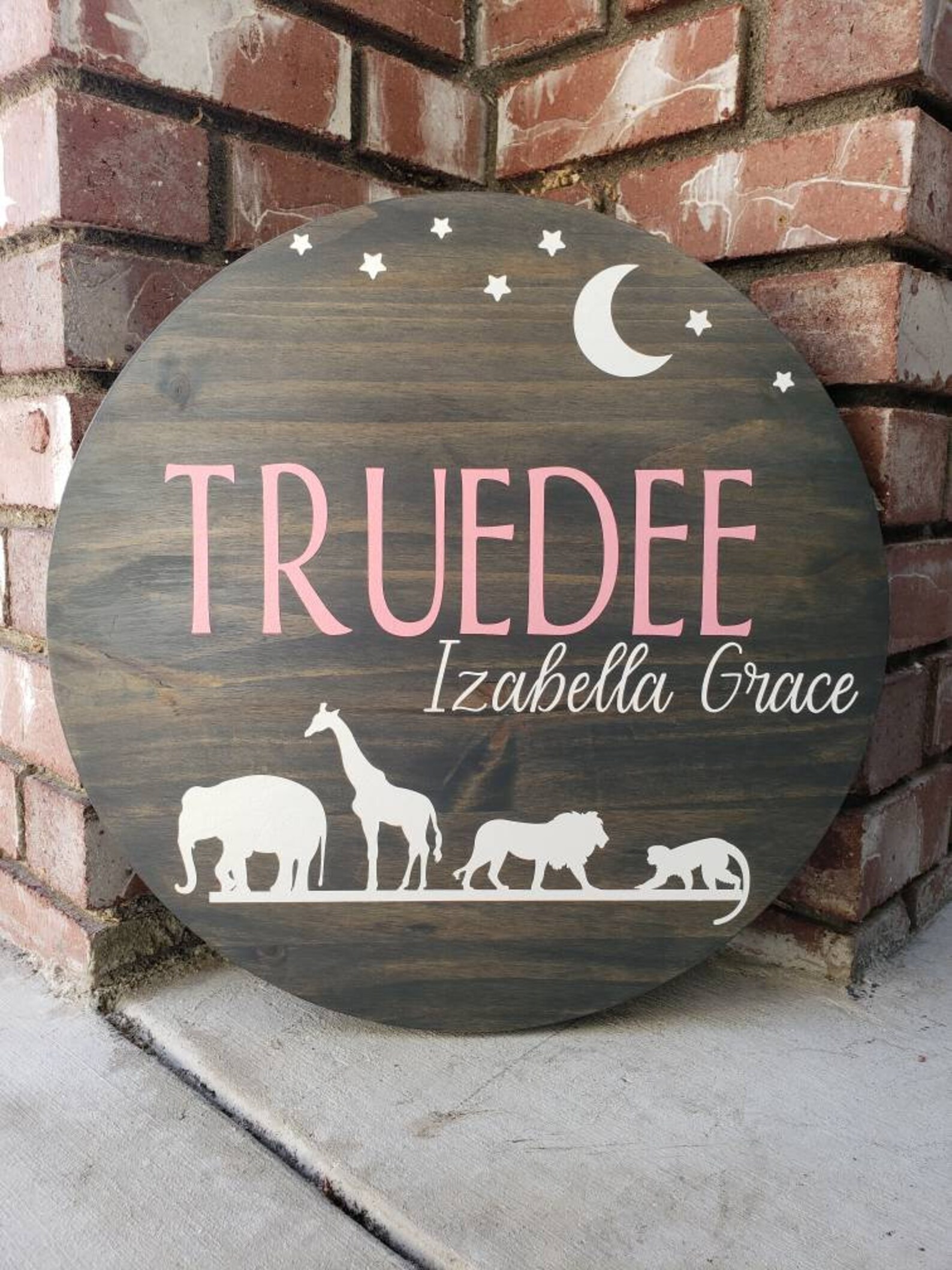 Wood Custom Name Sign/jungle Theme Nursery Wood Sign/safari | Etsy