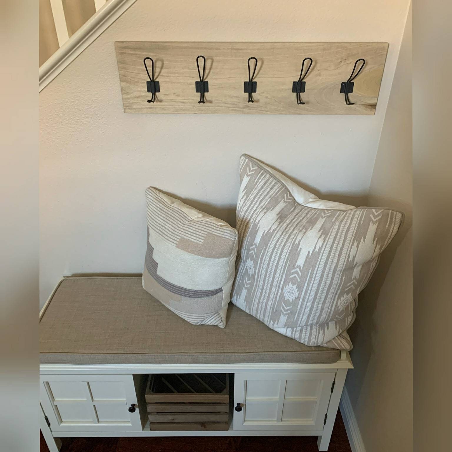 Wide Wood Hook Rack/farmhouse Hook Rack/hook Rack/backpack - Etsy