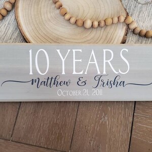 Anniversary Wood Sign/10 Year Anniversary Sign/anniversary | Etsy