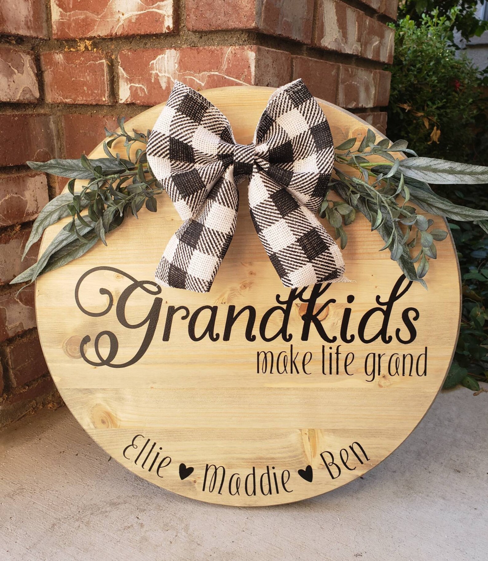 Grandparents Wood Sign/gift for Grandparents/round Wood Sign - Etsy
