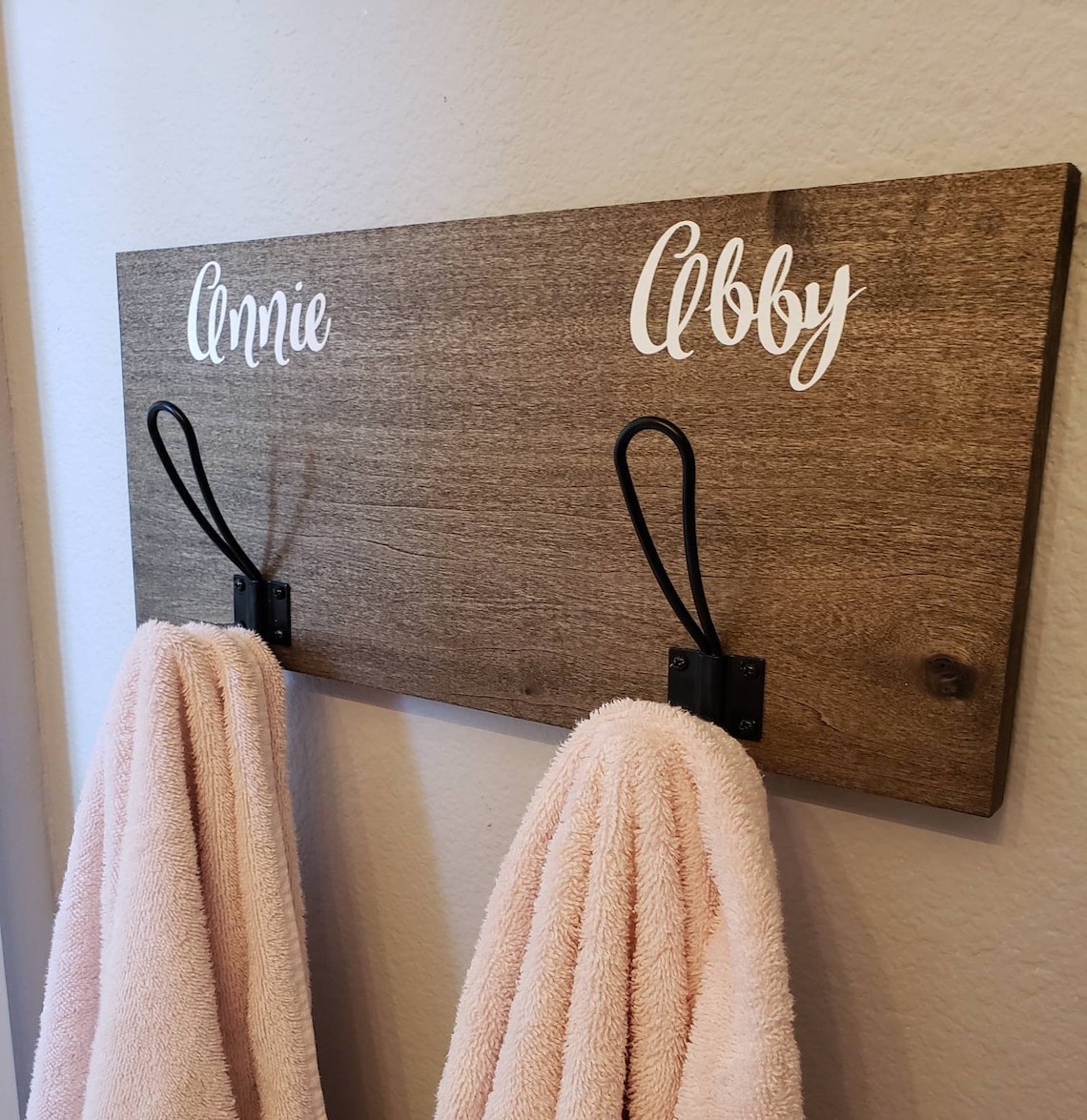 Rustic Wood Hook Rack Farmhouse Hook Rack Rustic Wall - Etsy