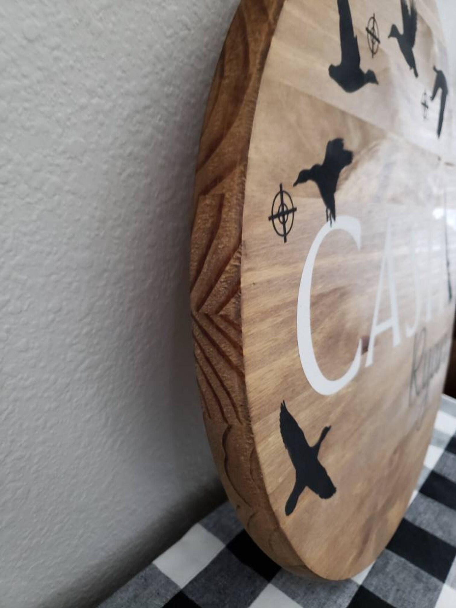 Round Wood Custom Name Sign/ Duck Hunting Theme Sign/ Nursery | Etsy