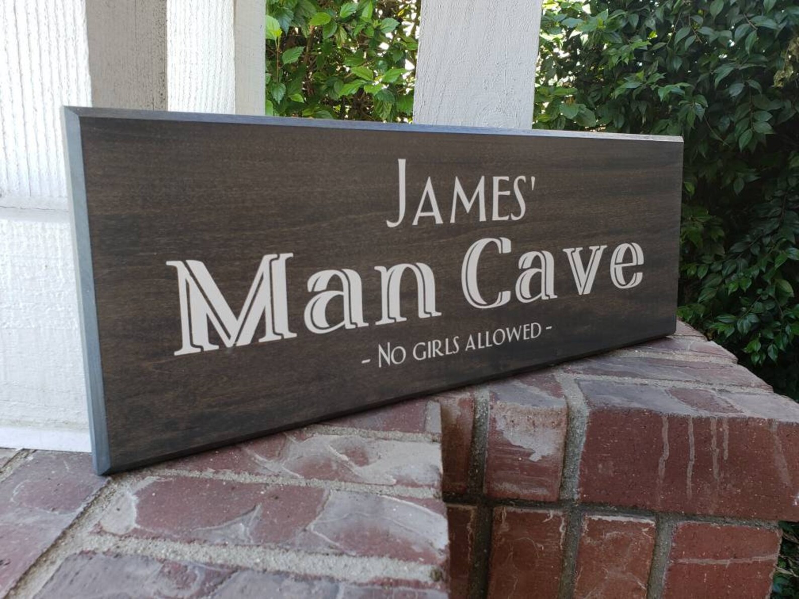 Man Cave Wood Sign/outdoor Wood Sign/ Personalized Man Cave | Etsy