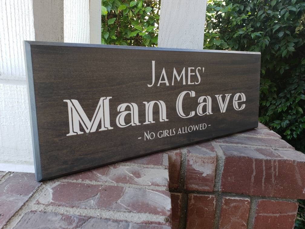 Man Cave Wood Sign/outdoor Wood Sign/ Personalized Man Cave | Etsy
