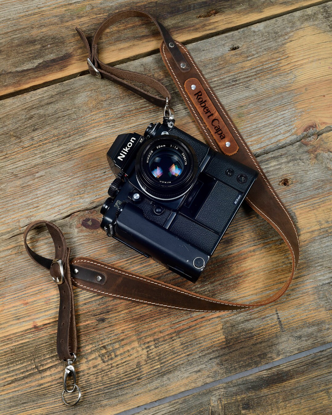Personalized Leather Camera Strap, Custom Name Calfskin DSLR Strap - Etsy