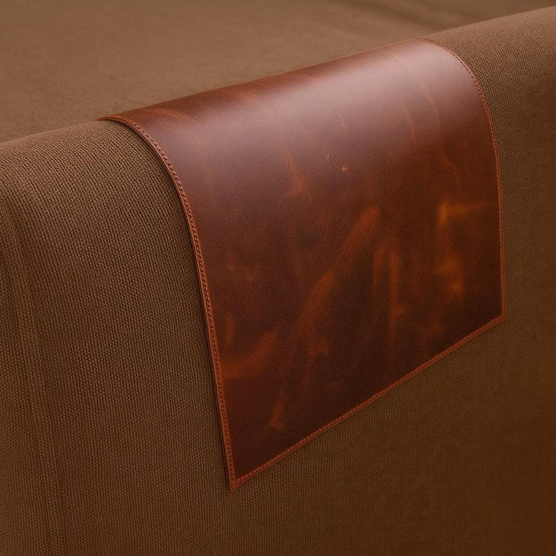 Leather Sofa Armrest and Headrest Cover: Couch Protection Overlay ...
