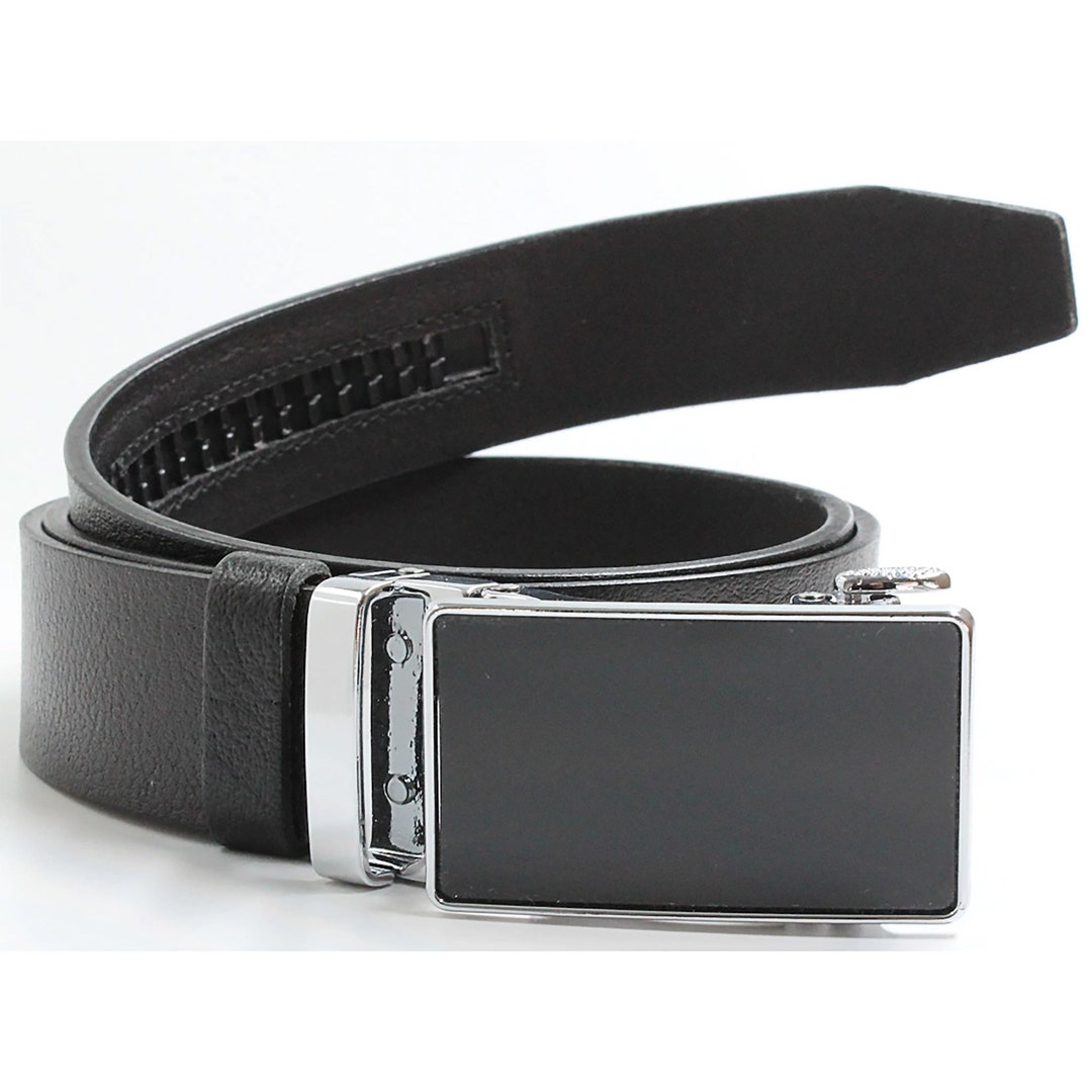 Personalized Leather Slide Belt, Automatic Click Buckle, Men's Jeans ...