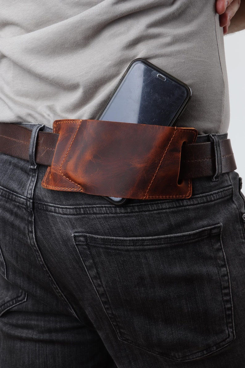 Espresso Brown Leather iPhone Belt Holster: Custom Fit - Etsy