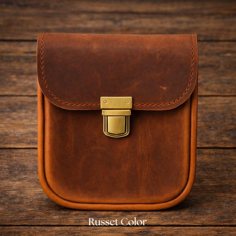 Leather Belt Pouch Small Personalized Custom Engraving EDC Waist Pouch ...