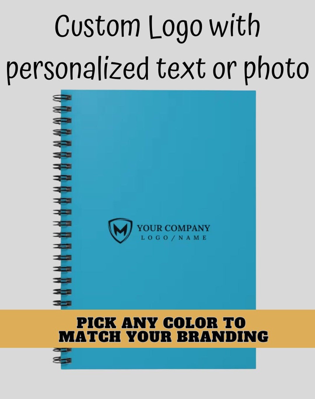 Company Logo Notebook 118 Lined Pages Custom Logo Note Book Corporate ...