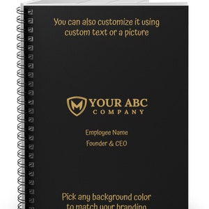 Company Logo Notebook 118 Lined Pages Custom Logo Note Book Corporate ...