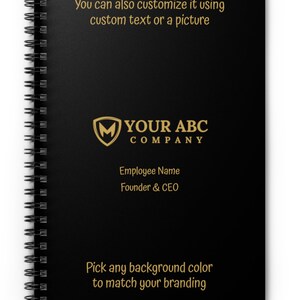 Company Logo Notebook 118 Lined Pages Custom Logo Note Book Corporate ...