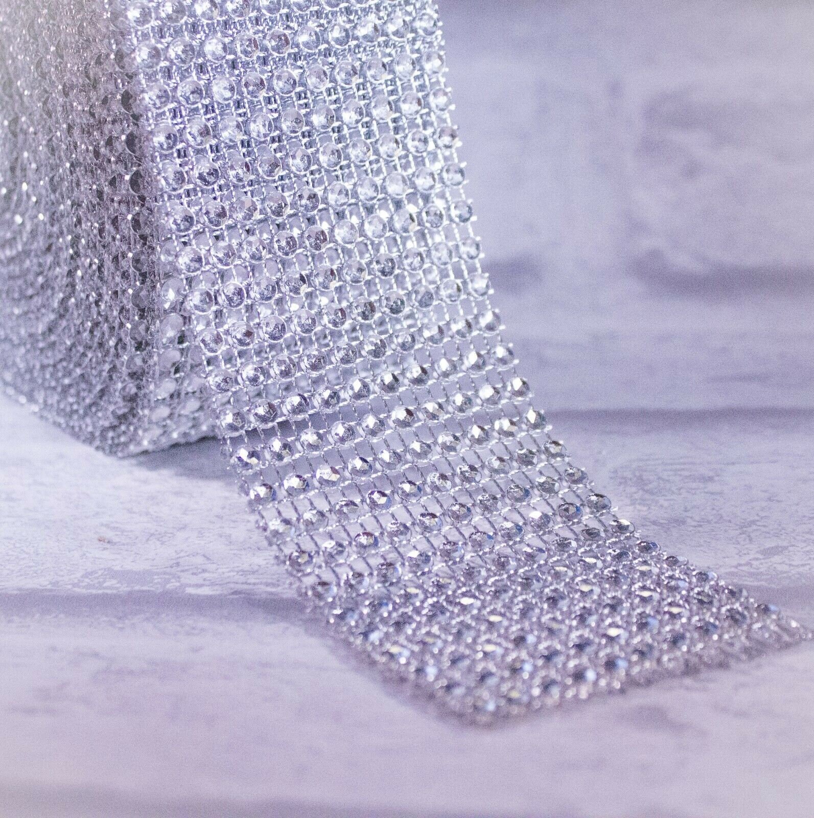 Diamante Effect Silver Ribbon Trim for Cake Bridal Wedding - Etsy UK