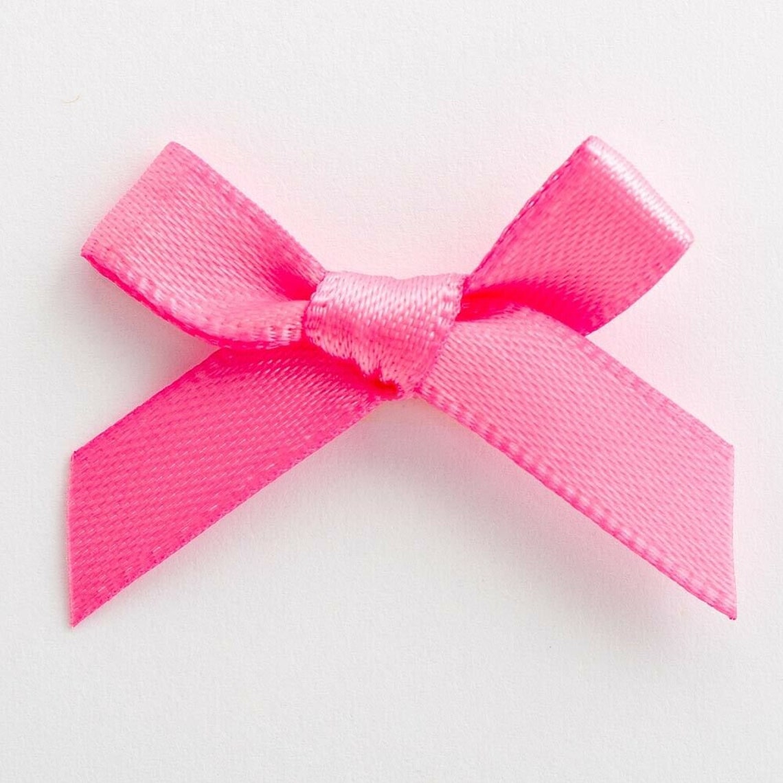 Pink Satin Ribbon Bows Small 3cm Pre Tied Wedding for Card - Etsy UK