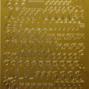 Mixed Italic Alphabet Letters Peel off Sticker Sheet for Card - Etsy