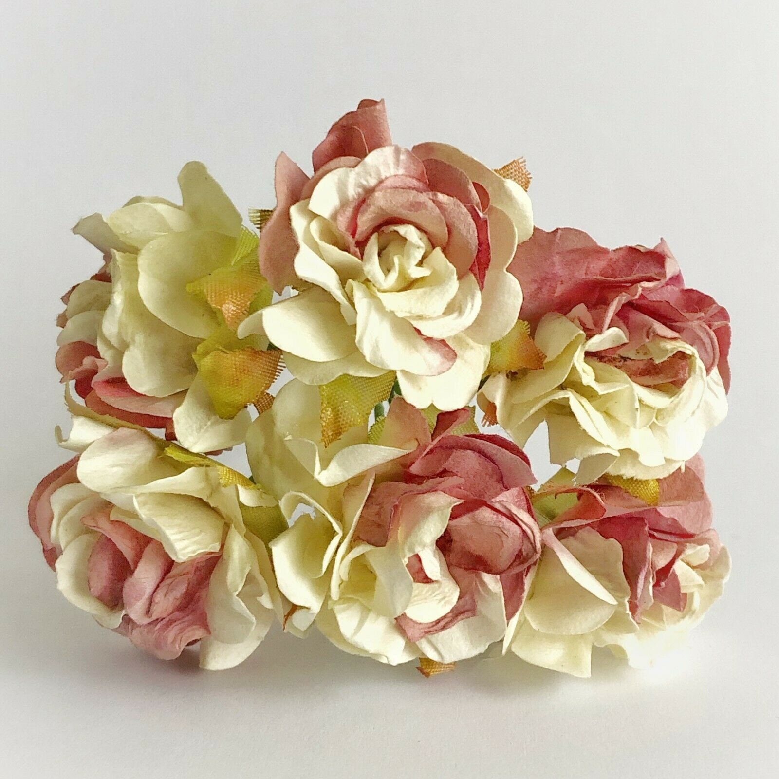 6 Mulberry Paper Flowers Ruffle Roses 35mm Flower Head With - Etsy UK