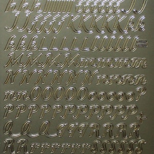 Mixed Italic Alphabet Letters Peel off Sticker Sheet for Card Making ...