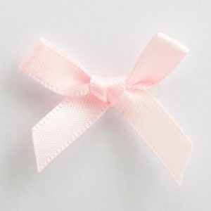 Pink Satin Ribbon Bows Small 3cm Pre Tied Wedding for Card - Etsy UK