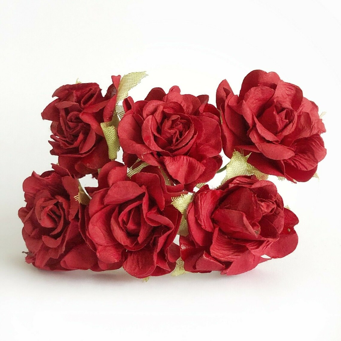 6 Mulberry Paper Flowers Ruffle Roses 35mm Flower Head With - Etsy UK