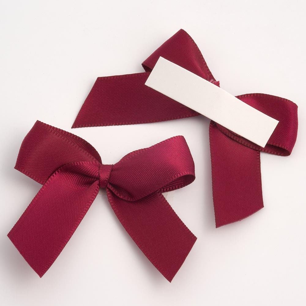 Satin Ribbon Bows 5cm Wide Stick on Self Adhesive Pre-tied - Etsy