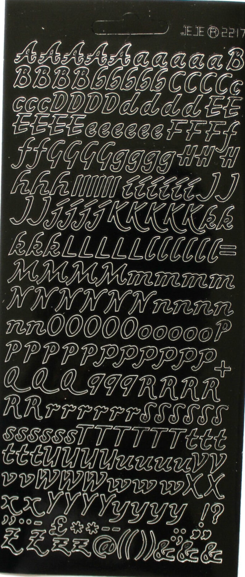 Mixed Italic Alphabet Letters Peel off Sticker Sheet for Card - Etsy