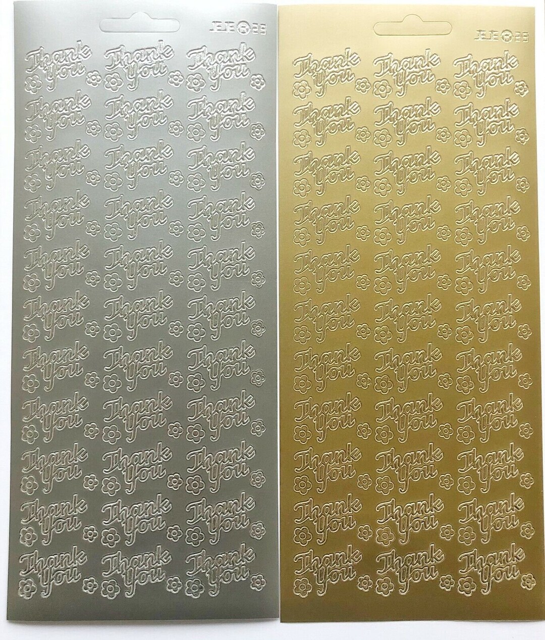 Thank You Peel off Sticker Sheet Greetings for Card Making Craft and ...