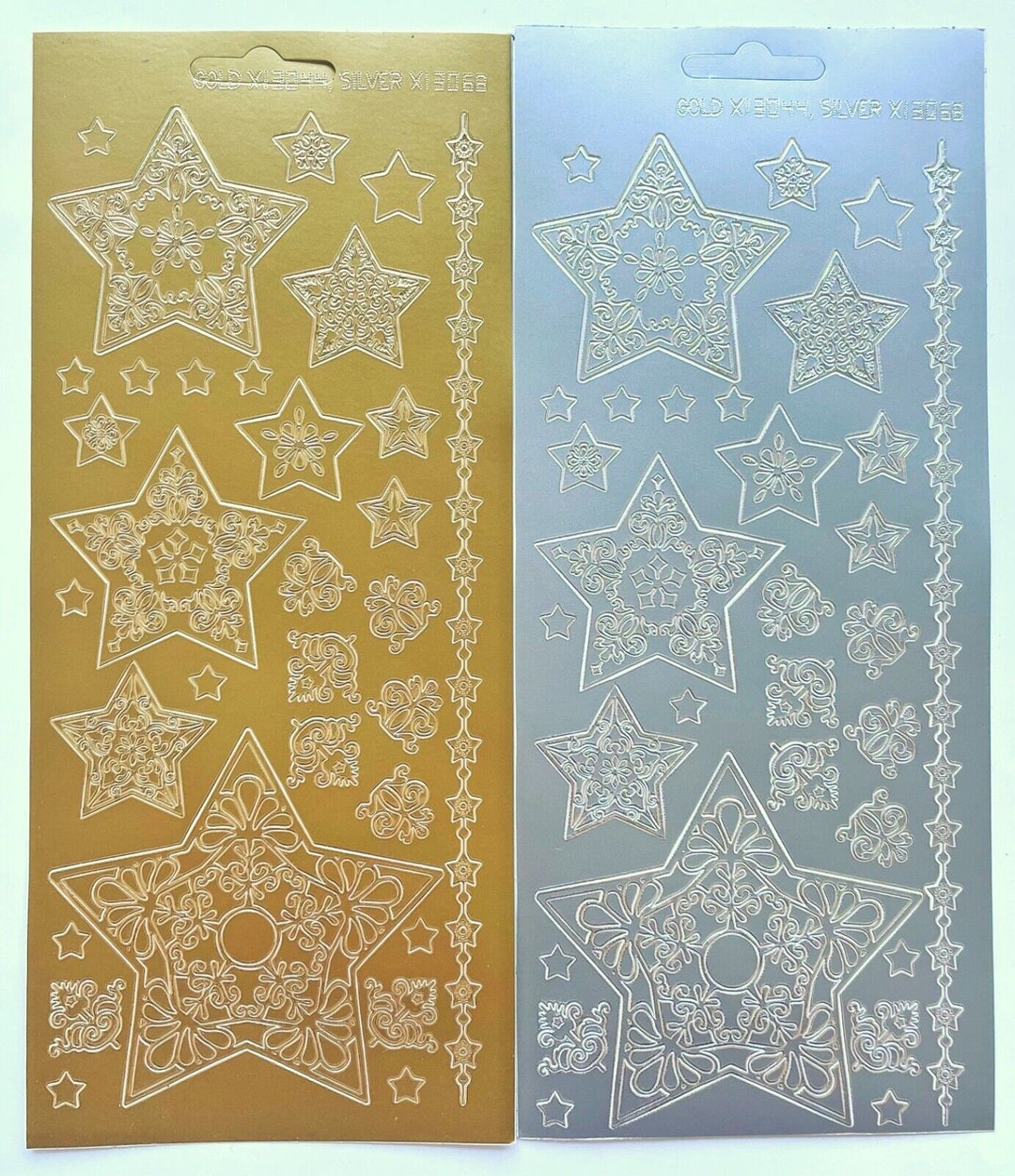 Christmas Stars Sticker Sheet Includes Stars & Border Stickers for ...