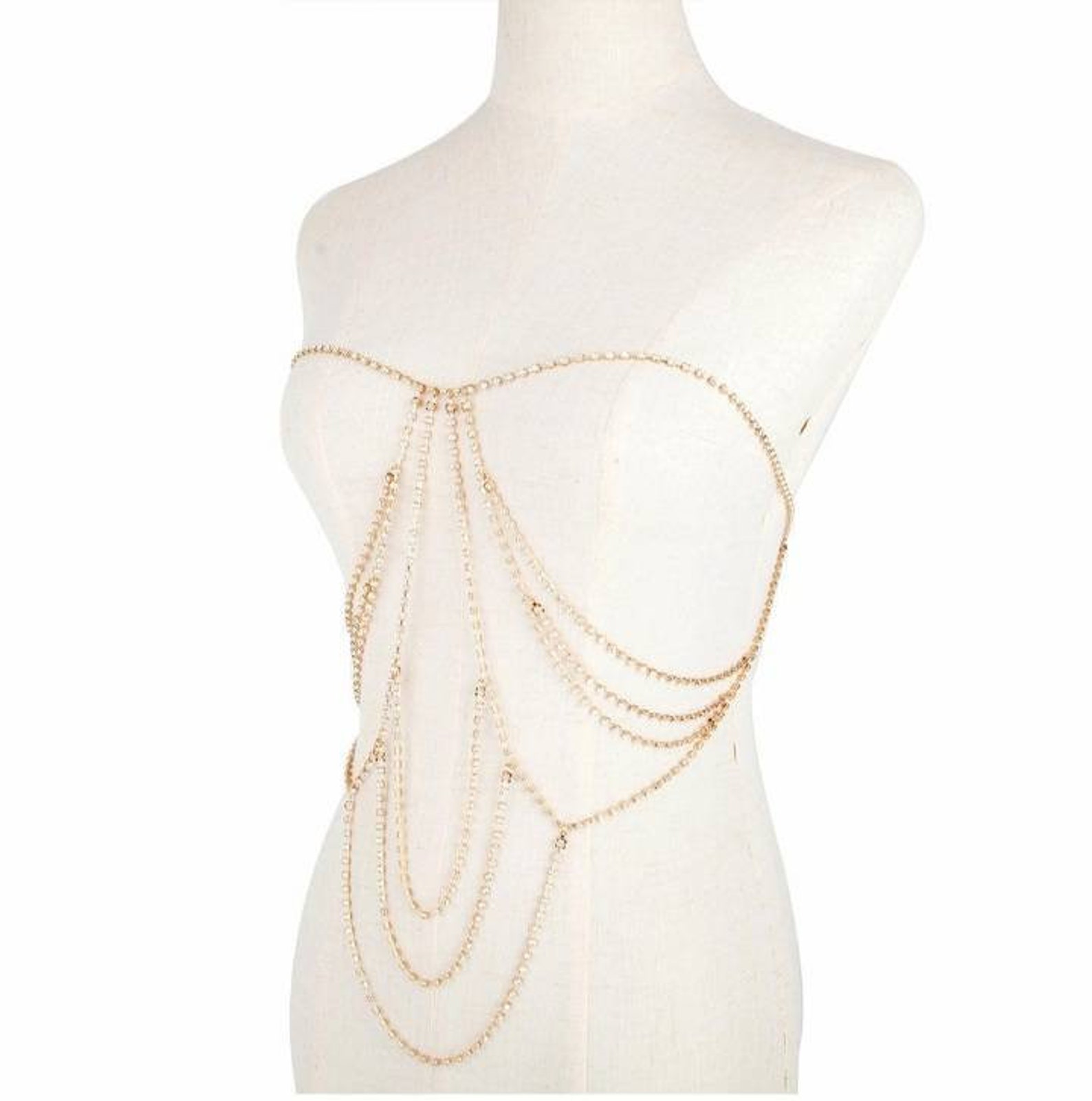 Sexy Crystal Rhinestone Body Chain Festival Body Chain - Etsy