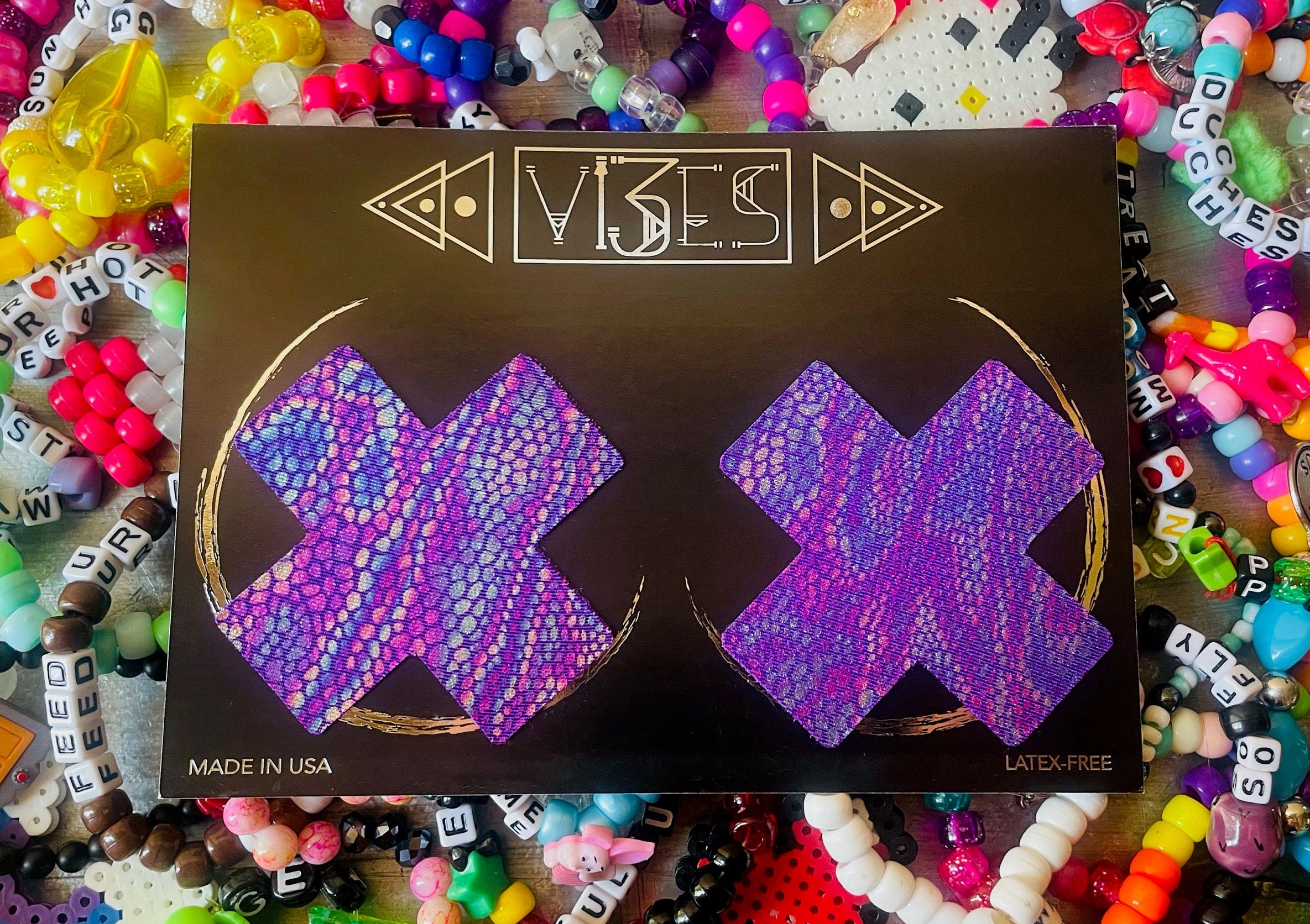 13 Vibes lila Reptil X Pasties Rave Pasties Festival | Etsy