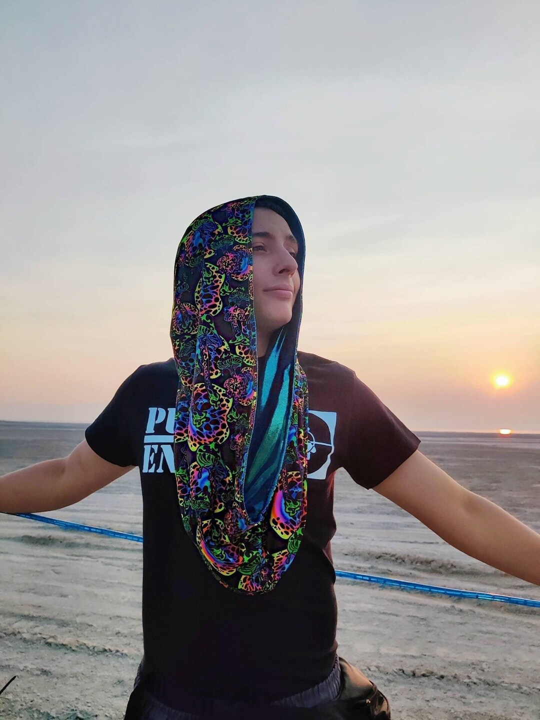 13 Collection ZIGGY MOONDUST Reversible Infinity Festival Hood, Rave ...