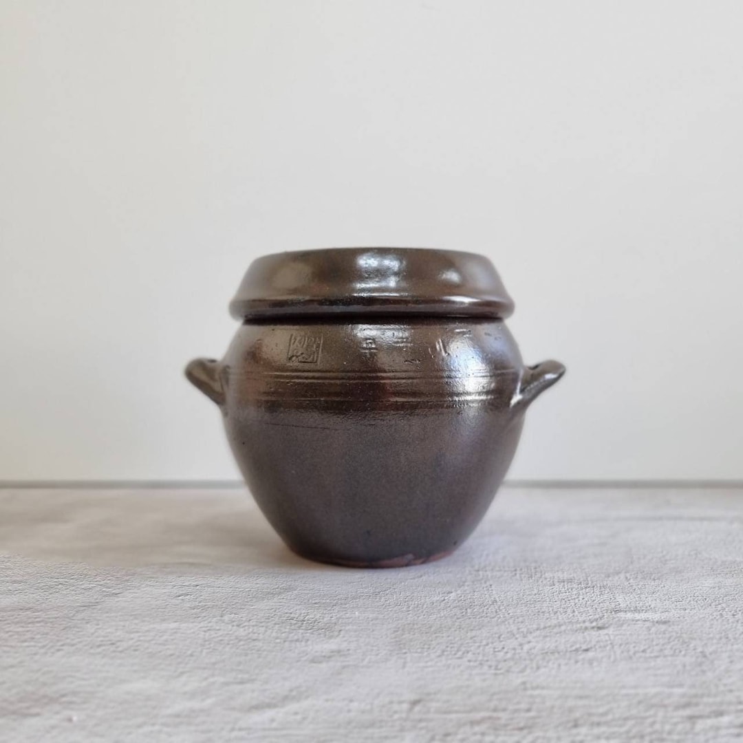 Handmade Korean Onggi Jar: Fermentation Crock for Kimchi, Gochujang - Etsy