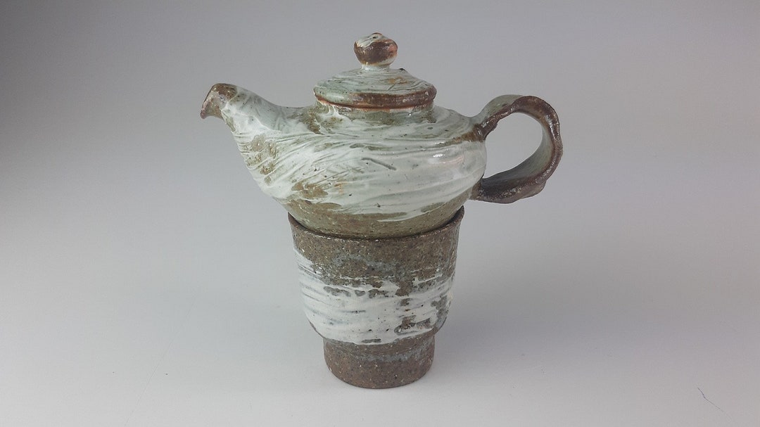 Handmade Wood-fired Buncheong Teapot & Teacup Set: Korean Gong Fu Cha ...