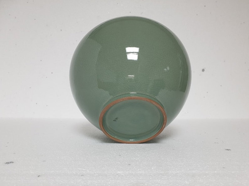 Handmade Korean Celadon Moon Jar: Traditional Home Decor - Etsy