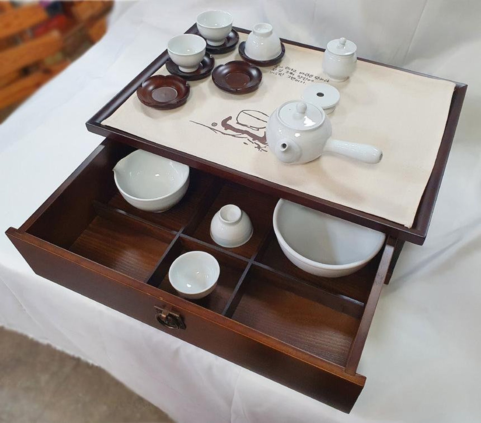 Handcrafted Korean Wooden Tea Table Gong Fu Cha Tea Ceremony - Etsy