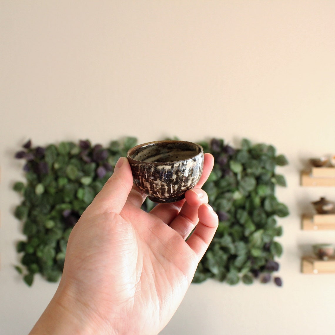 Handmade Korean Buncheong Tea Cup: Charcoal-fired Gwiyal Hakeme - Etsy