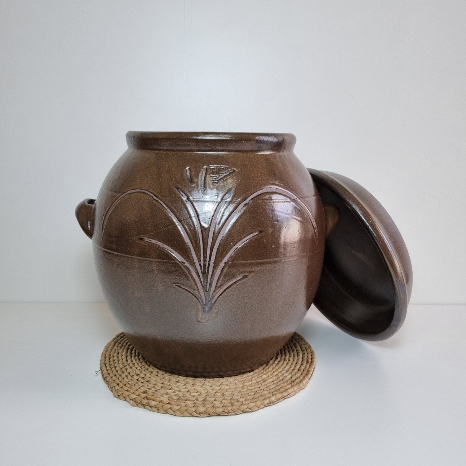 Handmade Korean Onggi Jar: 11 L / 15 L Crock for Fermentation ...