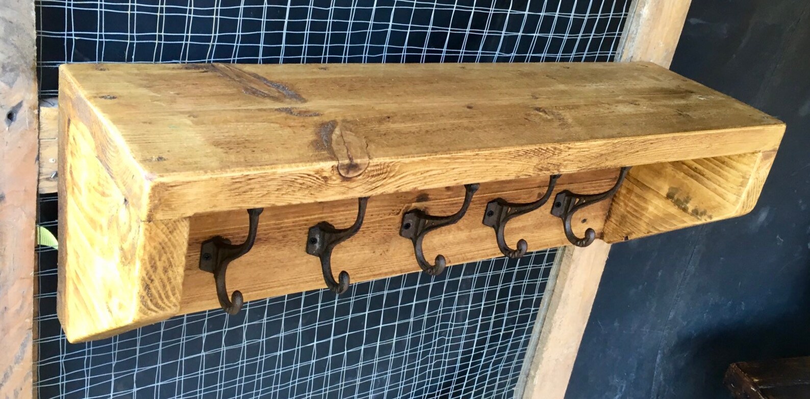 Handmade Coat Rack From Reclaimed Wood | Etsy UK