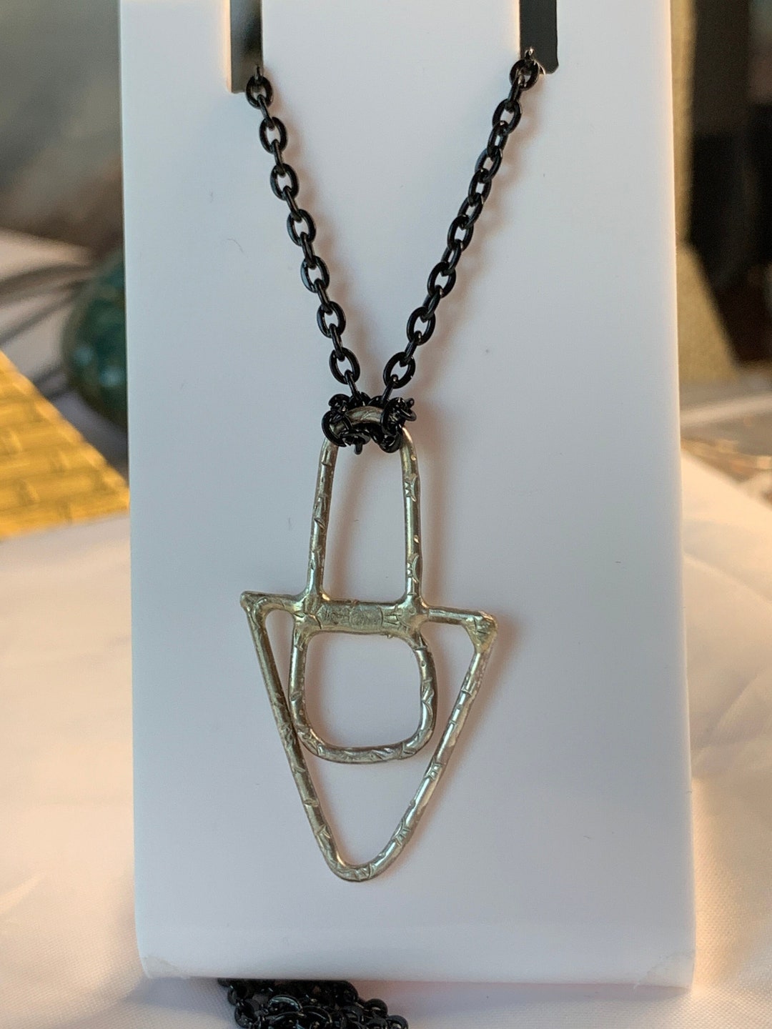 Geometric Symbol Sterling Silver Necklace Pendant Jewelry Minimalist ...