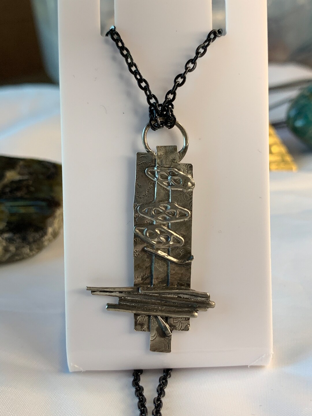 Geometric Symbol Sterling Silver Necklace Pendant Jewelry Minimalist ...