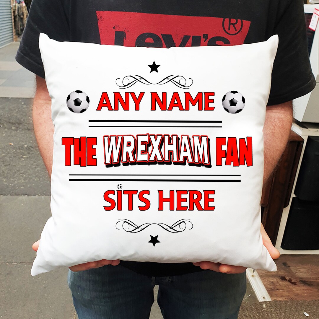 Personalised Wrexham Football Cushion. Personalised With Any Name ...