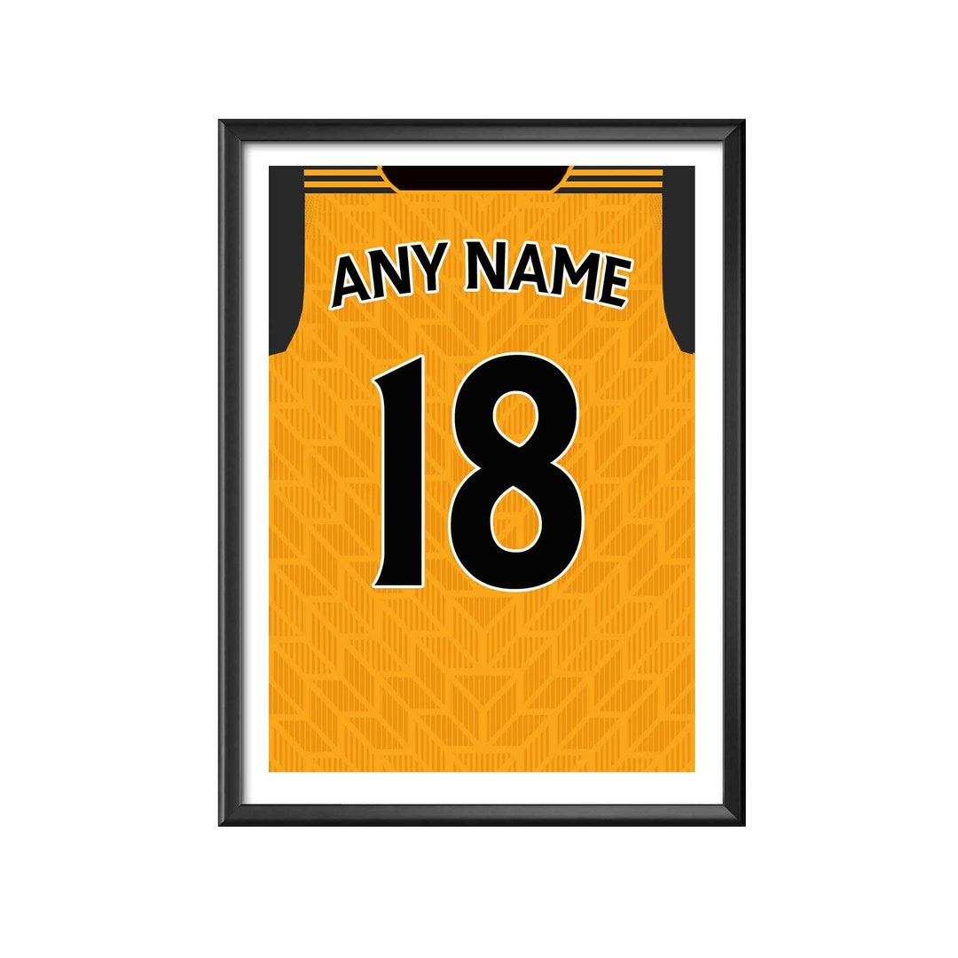 Wolves 2020/21 Football Shirt Print / Canvas Print - Personalised Any ...