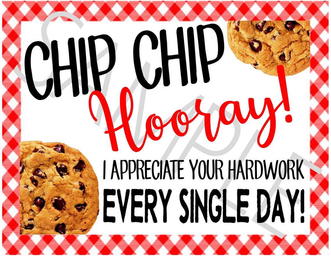 Chip Chip Hooray- Appreciation Tag- Teacher Tag- Staff Appreciation ...